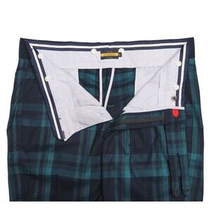 Chiragh Apparel | Pants | Mens Gurkha Pants Navy Blue Green Plaid Wool ...